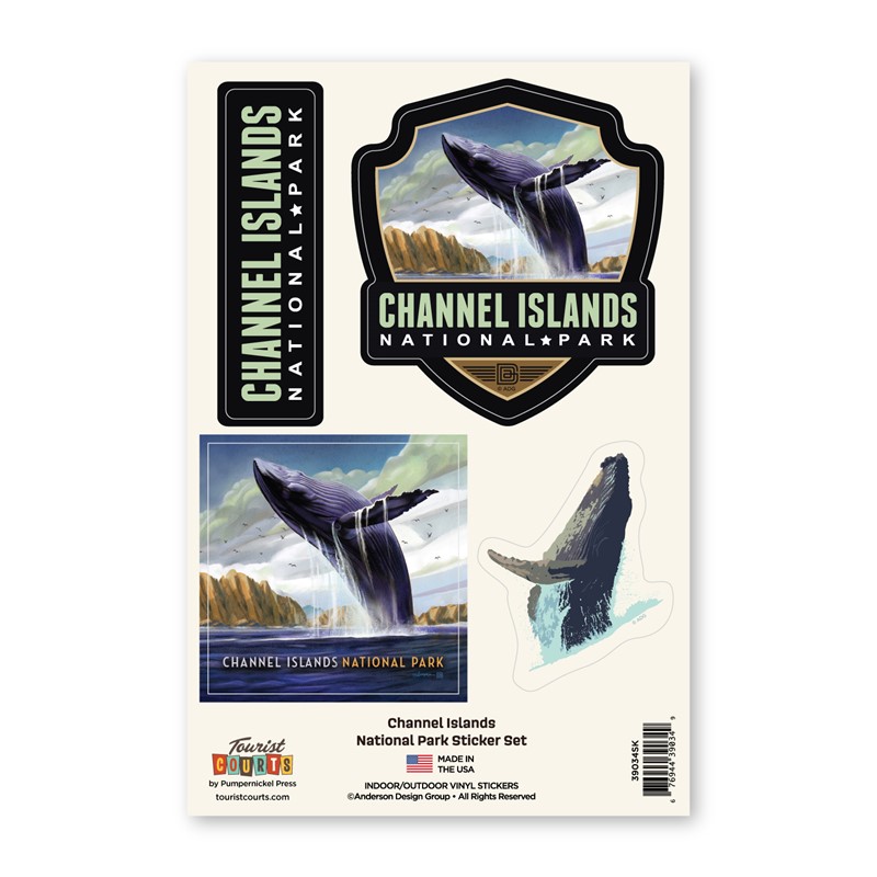 Channel Islands NP Breaching Whale Sticker Set | Made in America